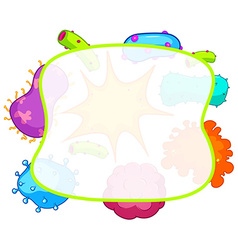 Cute Germ Characters Frame and Border Royalty Free Vector