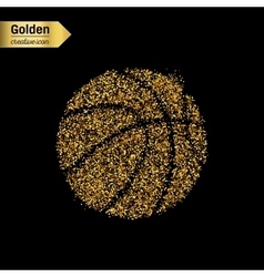 Gold glitter object Royalty Free Vector Image - VectorStock