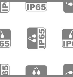 Ip65 protection certificate standard icon water Vector Image