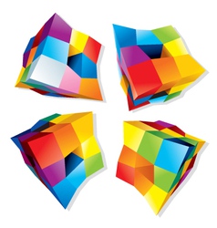 Colorful Border from Cubes Royalty Free Vector Image - VectorStock