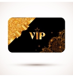 VIP cards Black and golden design Triangle Vector Image