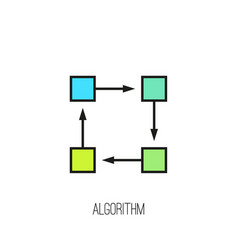 Autopilot algorithm outline concept icon Vector Image