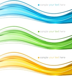 Set of color wave Royalty Free Vector Image - VectorStock