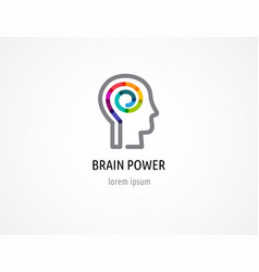 Creative mind logo brain Royalty Free Vector Image