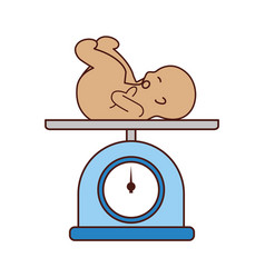 Measuring baby weight Royalty Free Vector Image