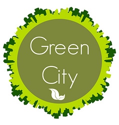 Green town urban city environment logo Vector Image by digiivector ...