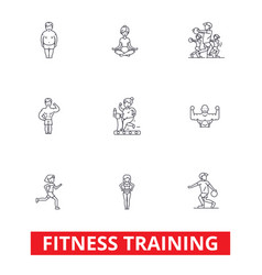 Gym training icons Royalty Free Vector Image - VectorStock