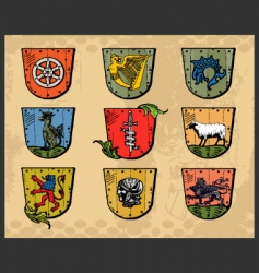 Heraldic shield Royalty Free Vector Image - VectorStock