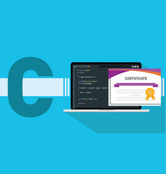 Objective c programming language with script code Vector Image