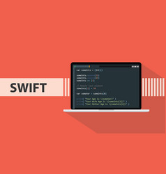 Objective c programming language with script code Vector Image