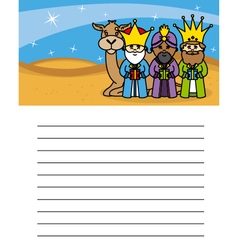 Letter to the three kings Royalty Free Vector Image