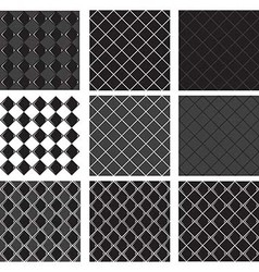 Black Square Diamond Grid White Background Vector Image