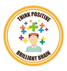 Think Positive Royalty Free Vector Image - Vectorstock