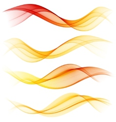 Set of color wave Royalty Free Vector Image - VectorStock