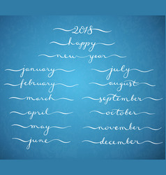 Simple calendar in unusual design months Vector Image