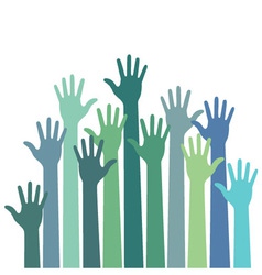 Raised hands Royalty Free Vector Image - VectorStock