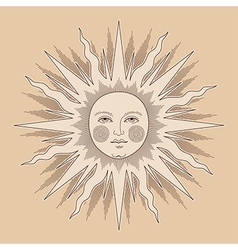 Sun icons retro engraving Royalty Free Vector Image