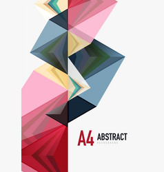 Modern low poly funky certificate design template Vector Image