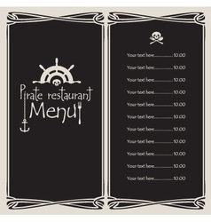 Pirate menu Royalty Free Vector Image - VectorStock