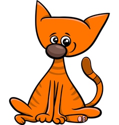 Cartoon illustration of two cats in love Vector Image