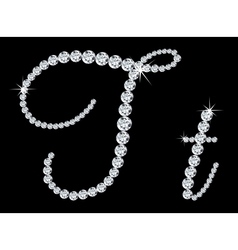 Diamond alphabetic letters of R Royalty Free Vector Image