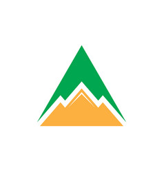 Triangle mountain icon logo Royalty Free Vector Image