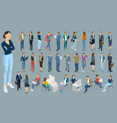 People standing top view set 2 Royalty Free Vector Image