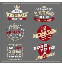 Set of retro vintage graphic design elements Royalty Free Vector Image ...