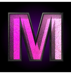 M letter pink bling girly Royalty Free Vector Image