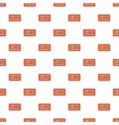 Closed Cerrado sign in white and red Royalty Free Vector