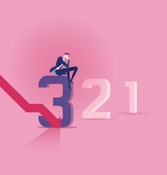 Lose balance manager business decrease chart Vector Image