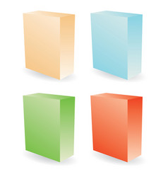 Color open box green Royalty Free Vector Image