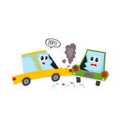 Cartoon car accident Royalty Free Vector Image