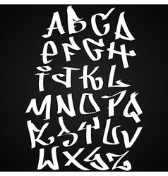 Graffiti alphabet urban font Royalty Free Vector Image