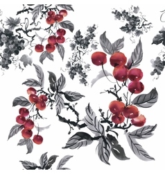 Rowan branch drawing Royalty Free Vector Image