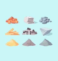 Cartoon construction building materials sand Vector Image