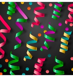 Party design template with streamers Royalty Free Vector
