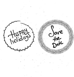 SEASONS GREETINGS hand lettering Royalty Free Vector Image