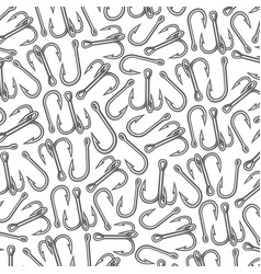 Two crossed fishing hook Royalty Free Vector Image