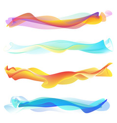 Set of color wave Royalty Free Vector Image - VectorStock