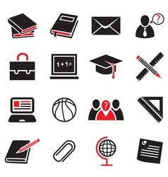 Big school icon set Royalty Free Vector Image - VectorStock