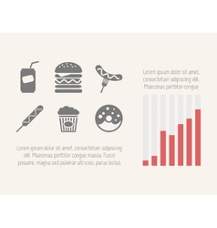 Food infographic elements Royalty Free Vector Image