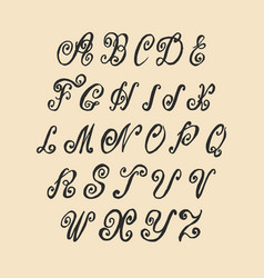 Script alphabet Royalty Free Vector Image - VectorStock