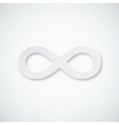 Paper infinity symbols on pink background Vector Image