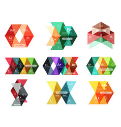 Colorful origami paper graph infographic Vector Image by Sarunyu_foto ...