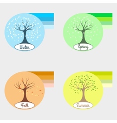 Infographics with flowers at spring season Vector Image