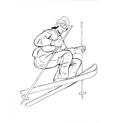 Child skiing Royalty Free Vector Image - VectorStock