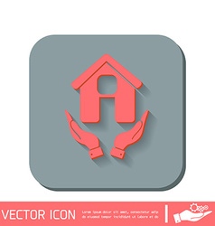 Hand holding a House icon Home sign Royalty Free Vector