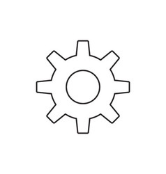 Gear icon outline Royalty Free Vector Image - VectorStock