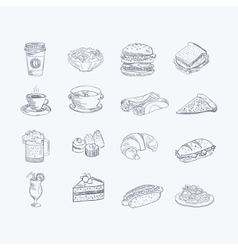 Hand drawing restaurant menu design Royalty Free Vector Image - VectorStock